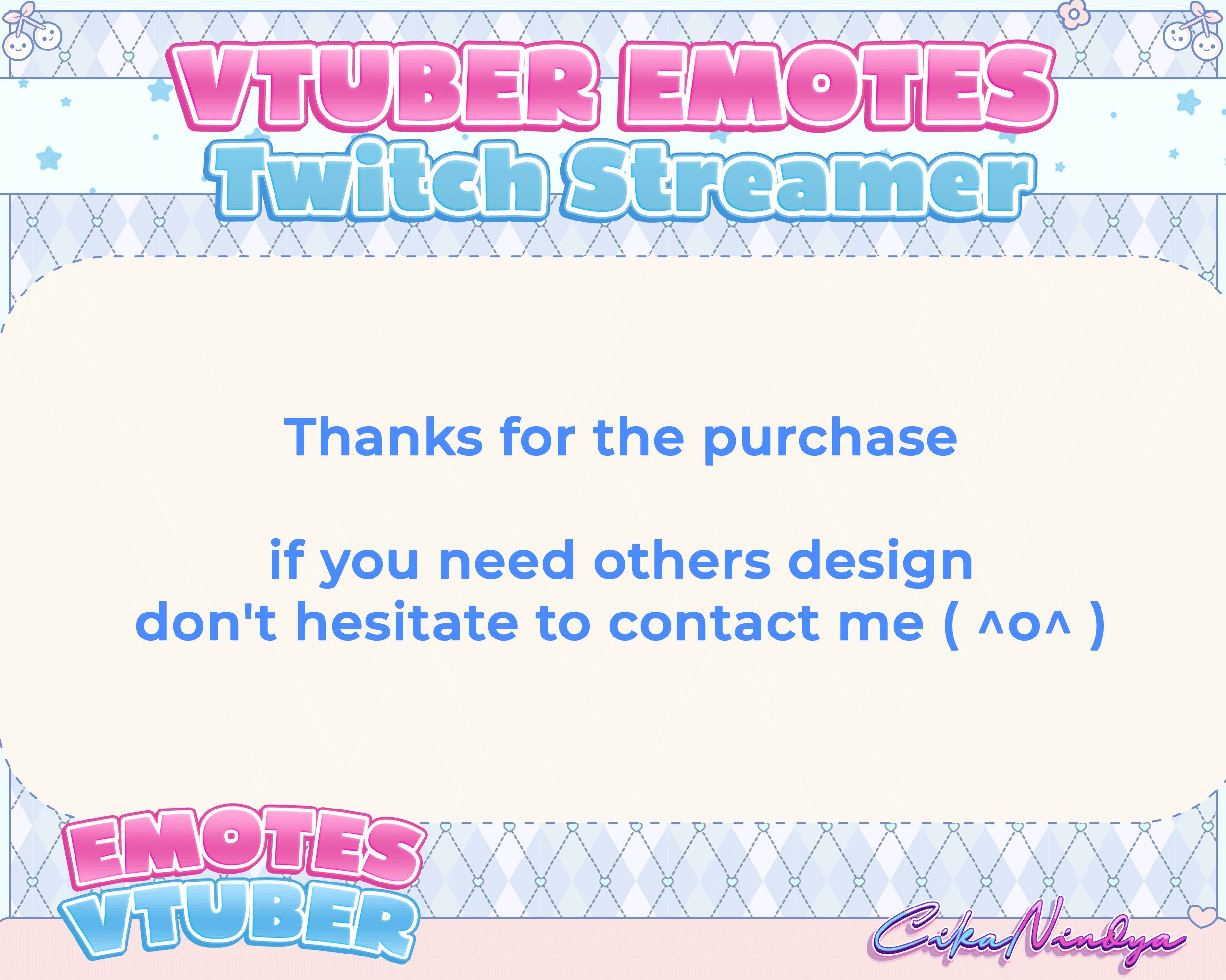 Vtuber Emote Chat Widget Raid Emote Game Emote Emote - Etsy