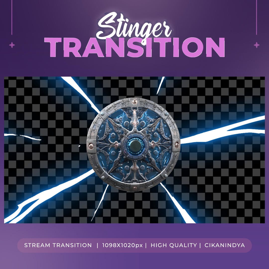 Stinger Transition | Magical Tech Shield Animation With Electric Burst ...