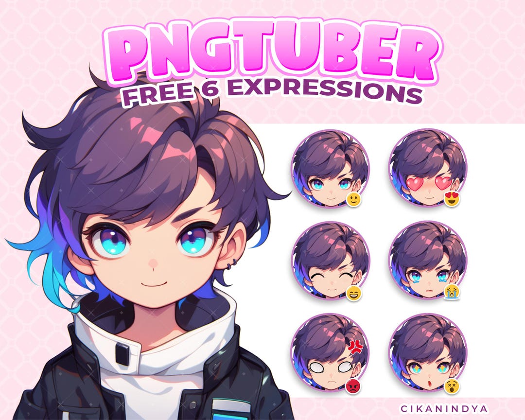 Premade Pngtuber – Animated Chibi Male Model With Bold Colors - Etsy