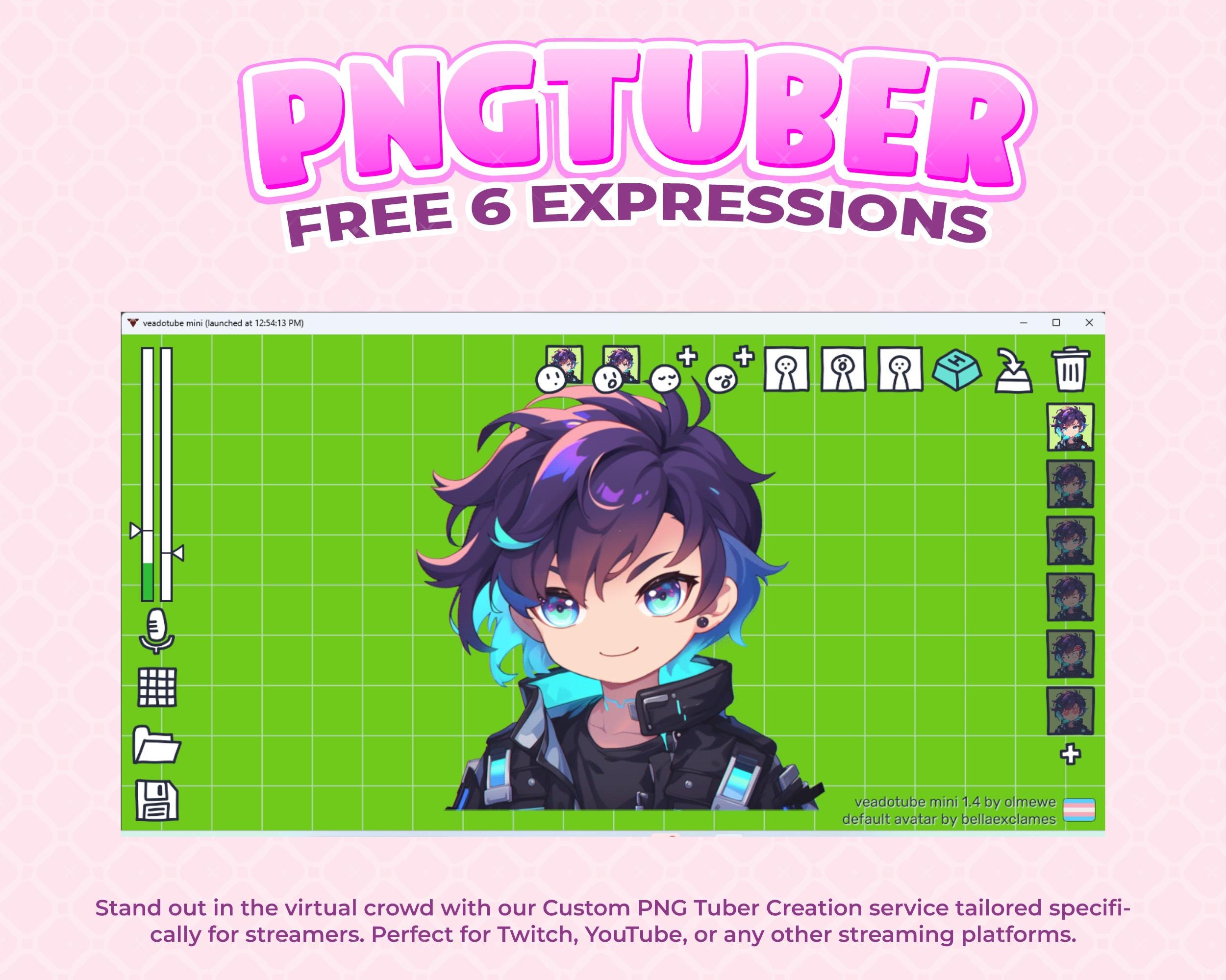 Cyber Boy Pngtuber Model: Chibi Streamer Avatar - Etsy