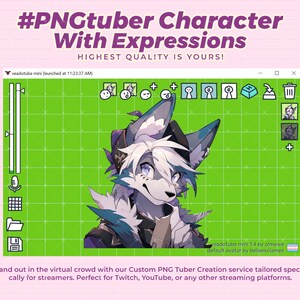 Furry Pngtuber Avatar: Fantasy Streamer Model With Expressions - Etsy
