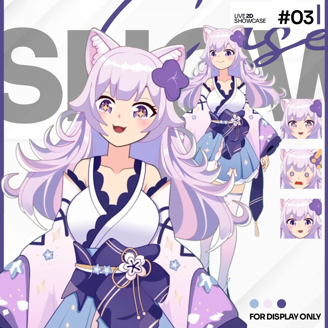 Vtuber Model | Premium Vtuber Live2d Model Cute Girl for Streamers | 7 ...