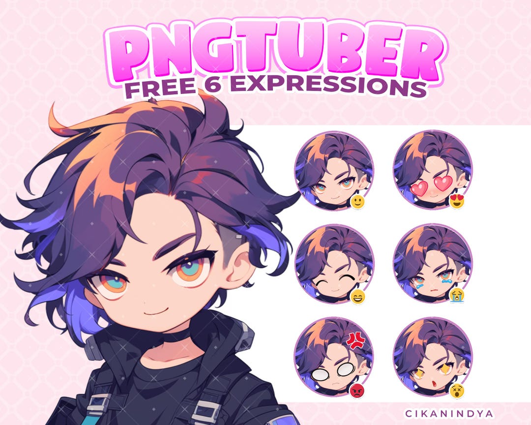 Premade Pngtuber Model – Edgy Short Hair & Tactical Outfit - Etsy
