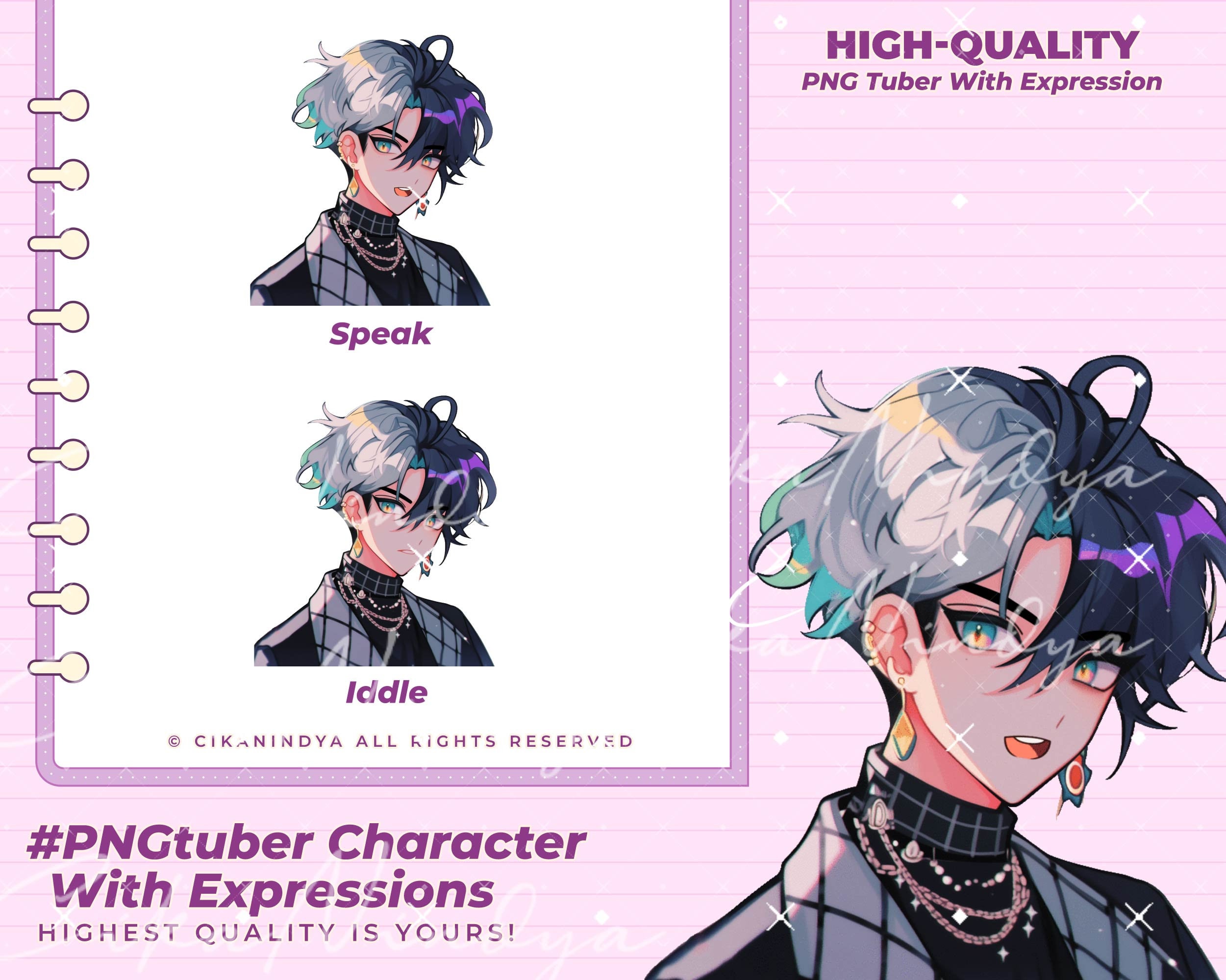 Pngtuber, Pngtuber Commission, Pngtuber Avatar, Pngtuber Premade Urban ...