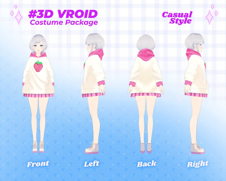 Vroid Clothing Pack, Stylish Vroid, Modern Style, Avatar Clothing ...