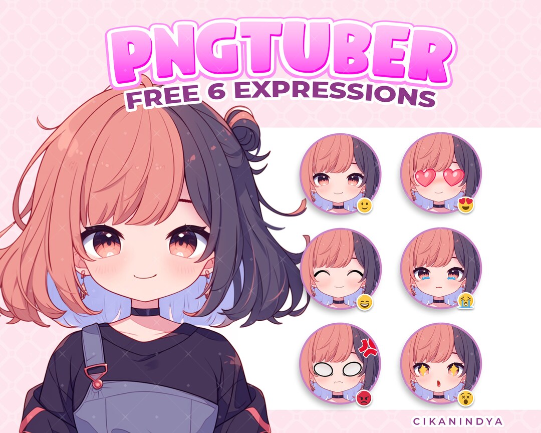 PNG Tuber | Cute Girl PNG Tuber Characters for Your Streams | Get 6 ...
