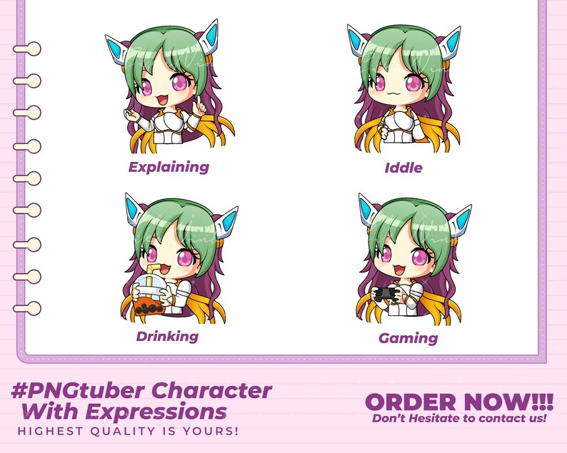 PNG Tuber Pngtuber Premade Pngtuber Commission Pngtuber - Etsy