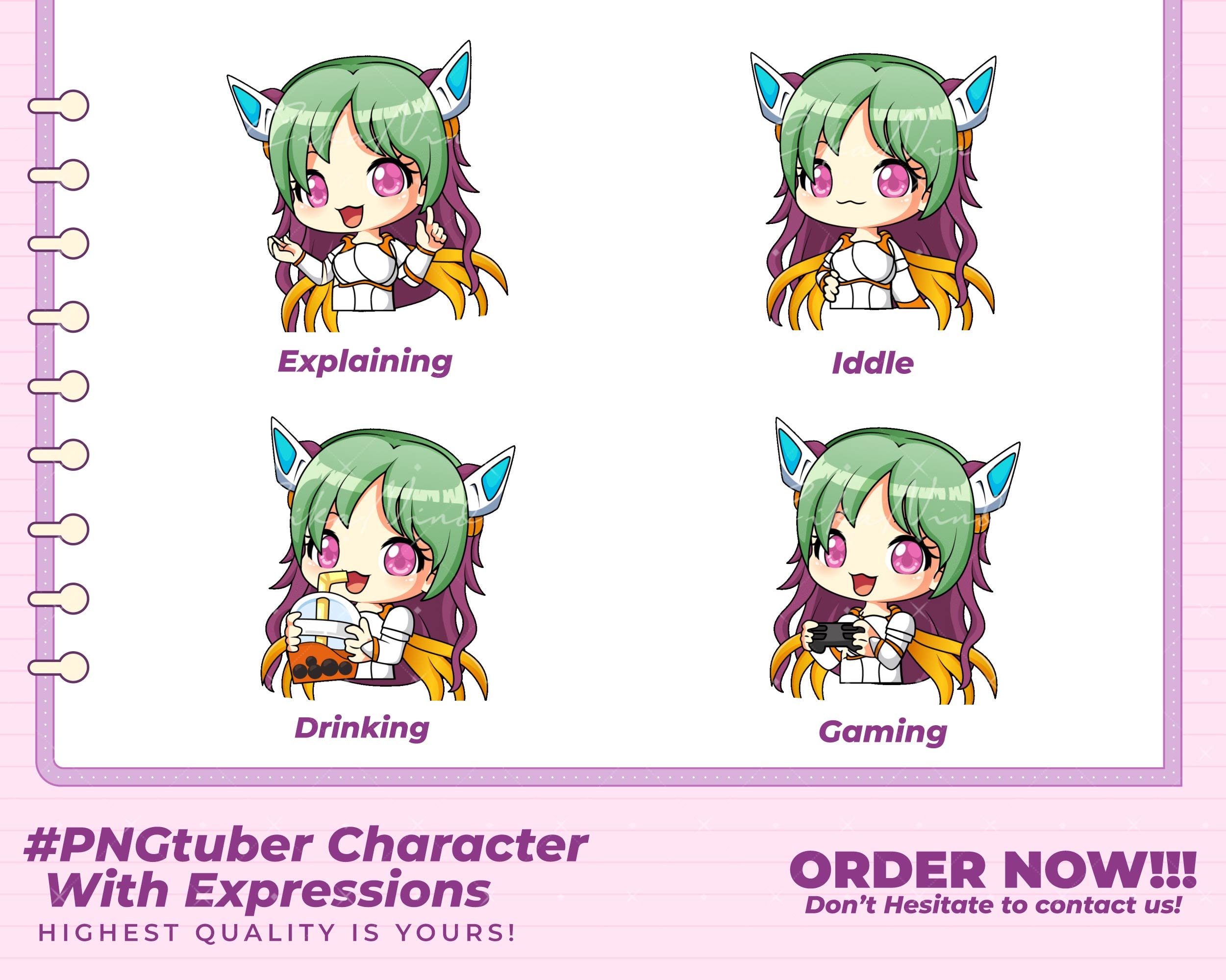 PNG Tuber Pngtuber Premade Pngtuber Commission Pngtuber - Etsy