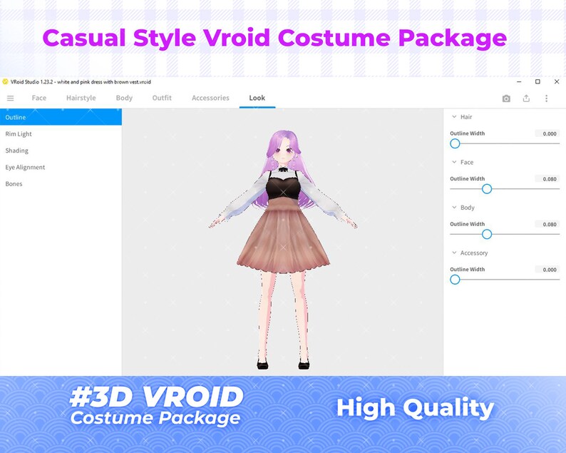 3D Vroid Clothing Pack 3d Vroid Clothes Cosplay Costume - Etsy