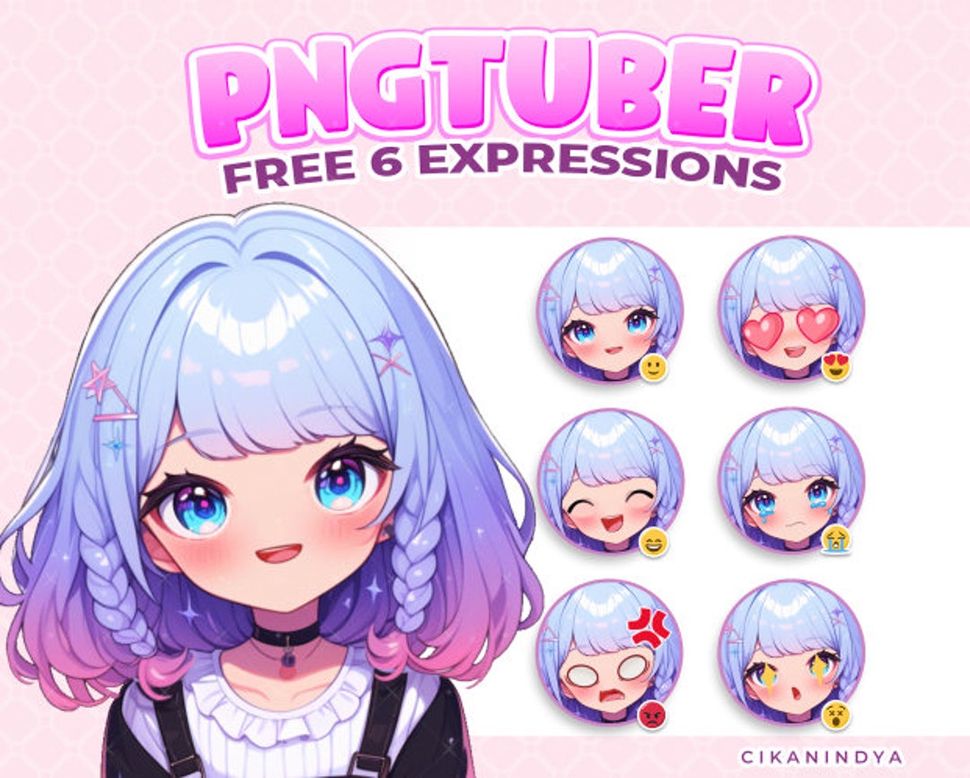 PNG Tuber | Pastel Dreamer the Kawaii Gaze | Get 6 Poses | Vtuber | Gif Pngtuber | Pngtuber ...