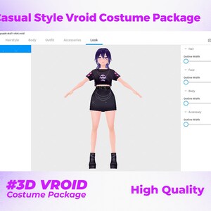 Vroid Outfit Pack: Modern Vtuber Avatar Clothes - Etsy