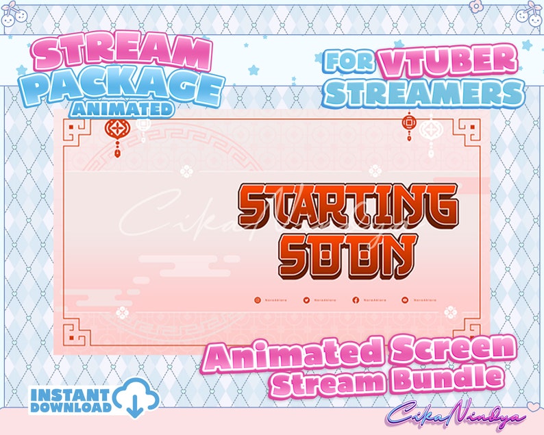 Vtuber Overlay Vtuber Twitch Overlays Stream Overlay - Etsy