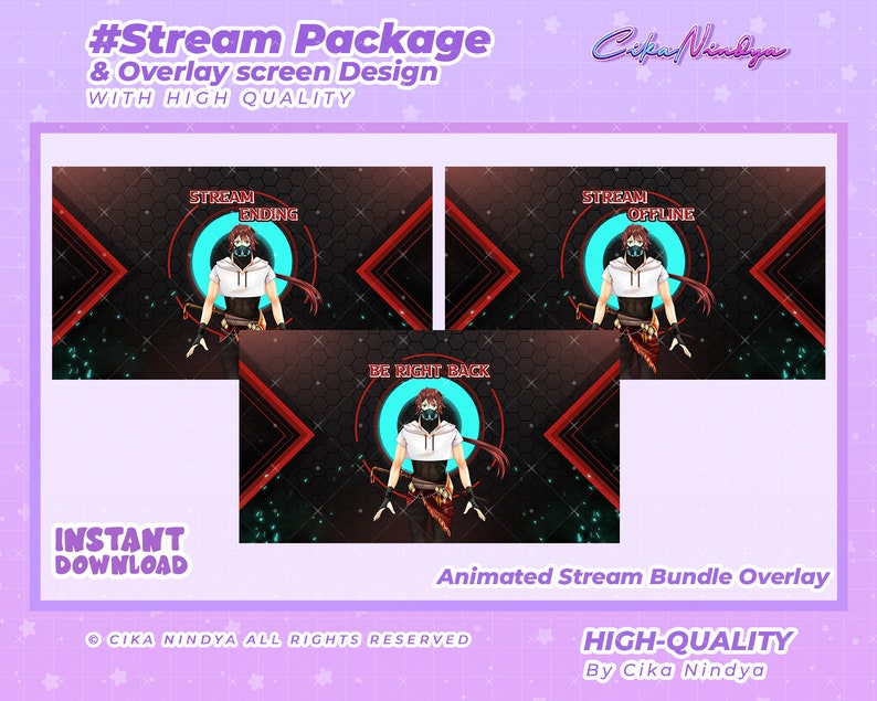 Vtuber Overlay, Vtuber, Obs Overlay, Webcam Overlay, Overlay Fantasy ...