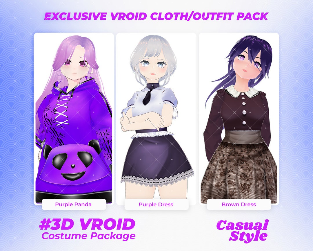 Vroid Clothing Pack, Vroid Outfit, Vroid Collection, Style Evolution ...