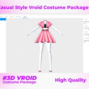Vroid Clothing Pack | Casual Vroid Clothing Collection for 3D Models ...