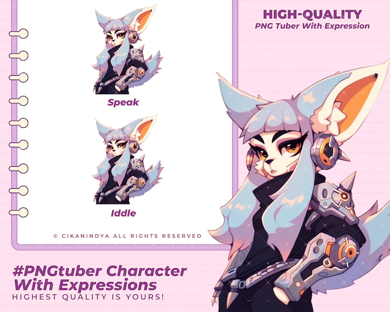 PNG Tuber, Character Design, Streamer Virtual, Twitch Personality ...