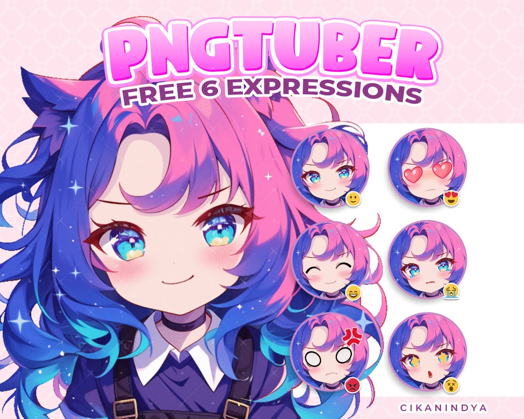 PNG Tuber Chibi Girl PNG Tuber Character Sweet & Beautiful Vtuber Art ...