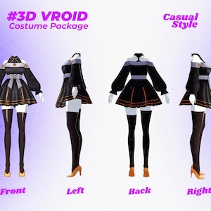 Vroid Hoodie & Jeans Pack | Urban Casual Wear for 3D Models | 3d Vtuber ...