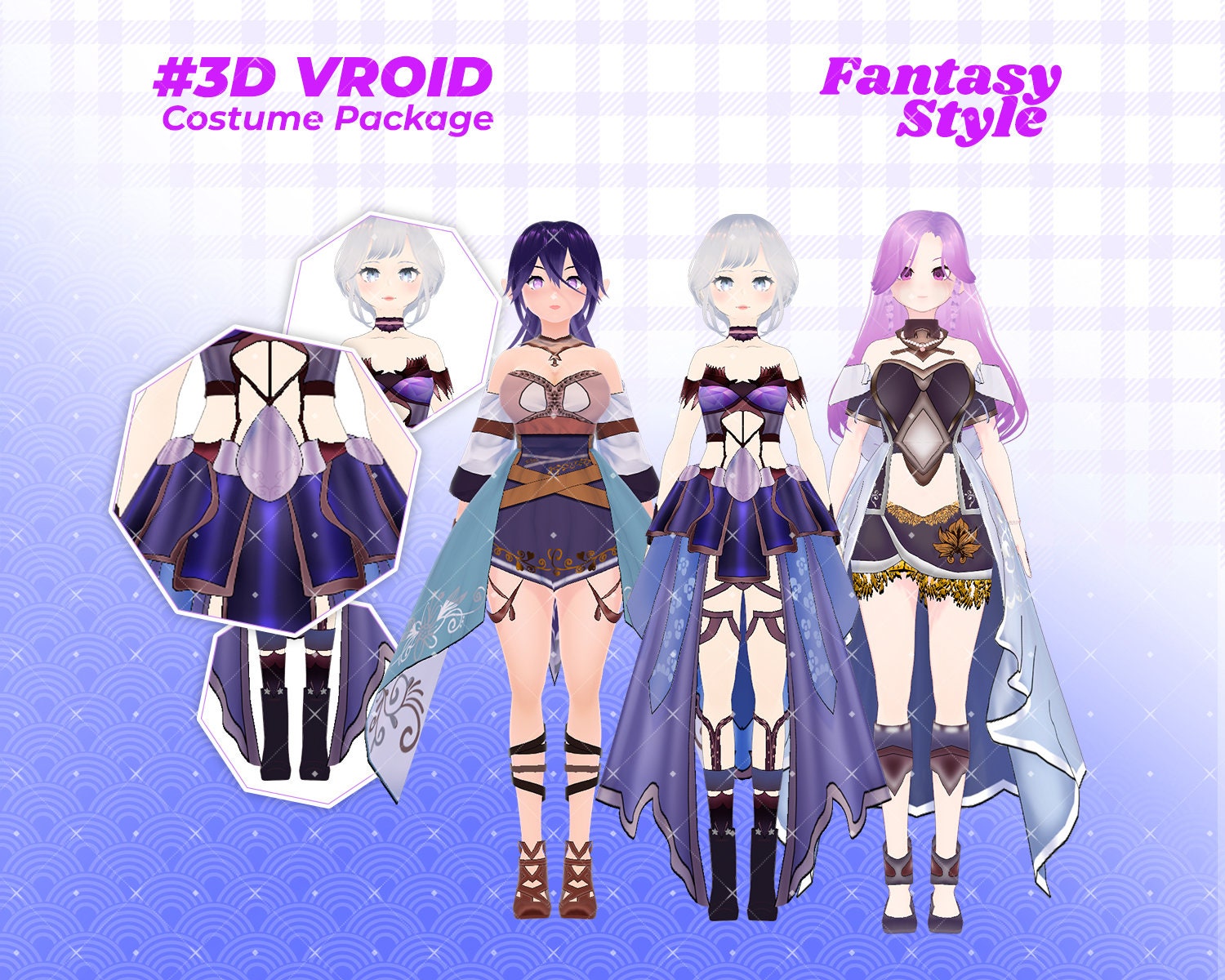 Vroid Clothing Pack Vroid Sexy Clothes Costume Clothes 3d - Etsy