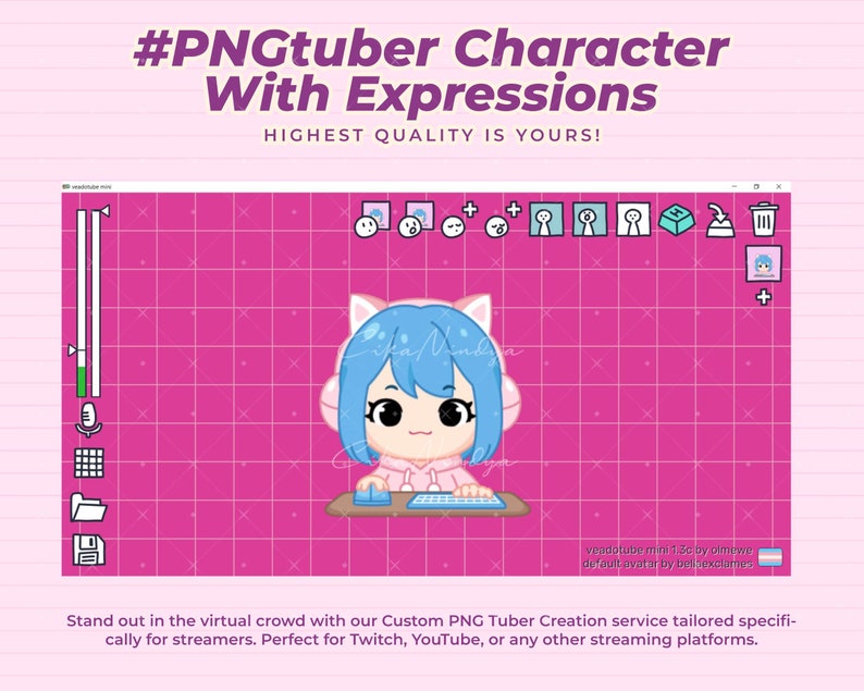 PNG Tuber Pngtuber Premade Pngtuber Commission Pngtuber - Etsy