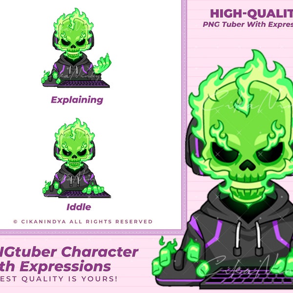 Vtuber Model Male Green - Etsy