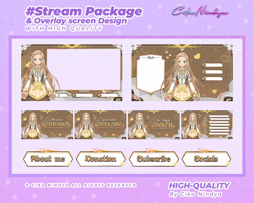 Overlay Stream Pack, Vtuber Overlay, Interactive Streaming, Stream ...