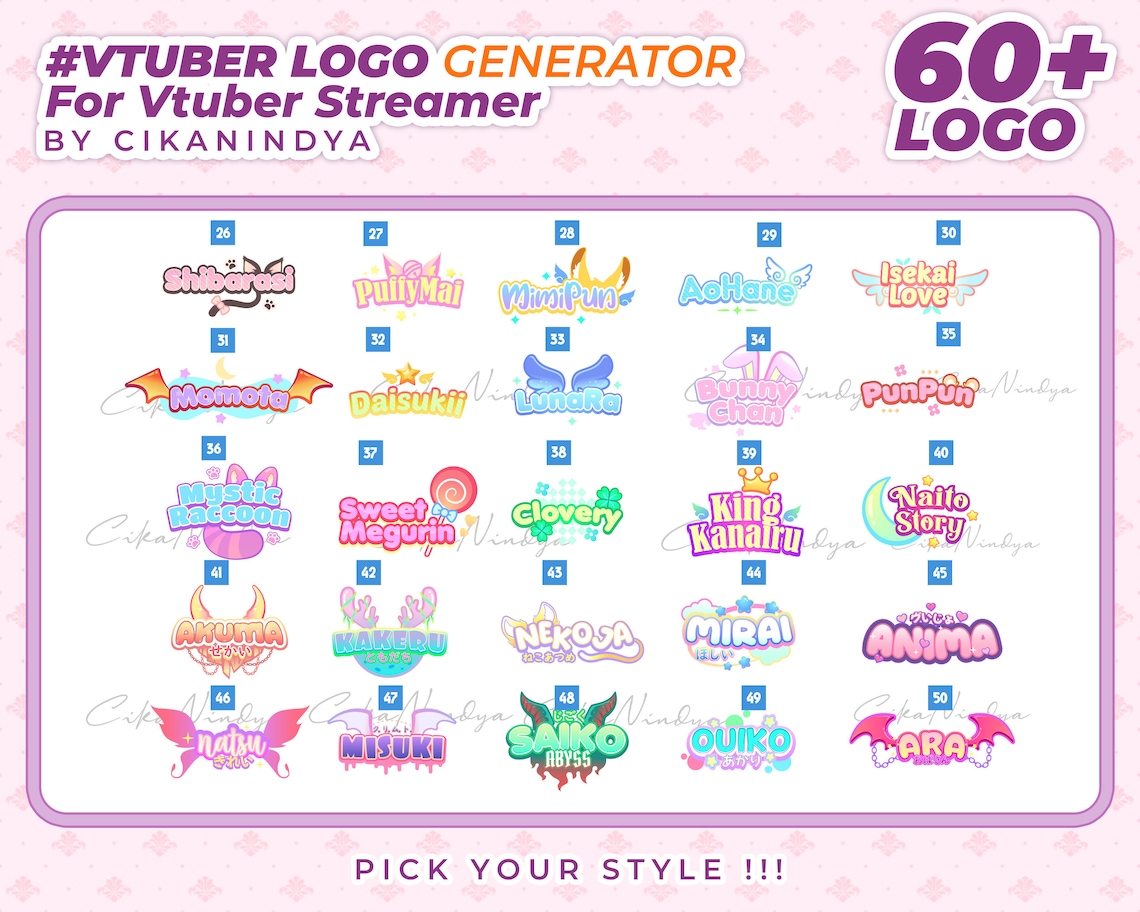 Personalized Cute Logo Templates Design Service Custom Cute - Etsy