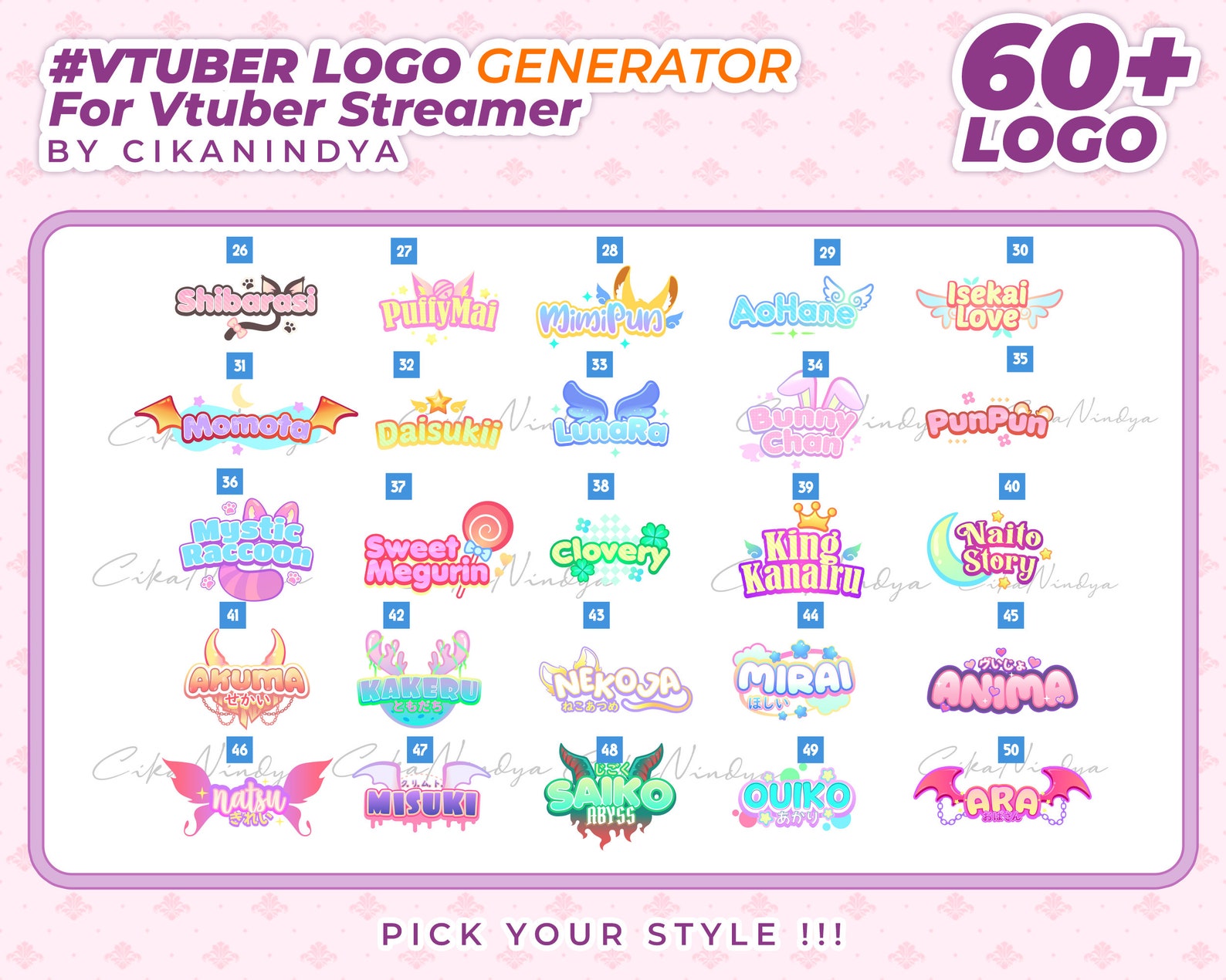 Personalized Cute Logo Templates Design Service Custom Cute - Etsy