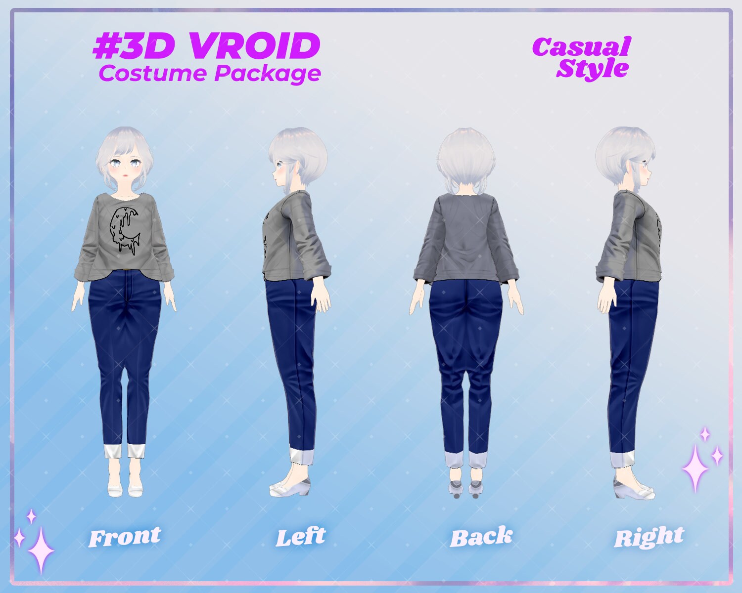 Vroid Clothing Pack Vroid Outfit Cosplay Costume Vroid - Etsy