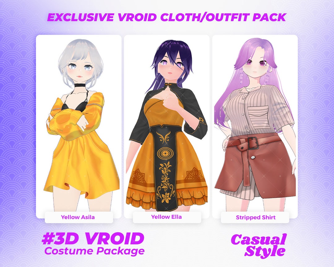 Ready Shirt Vroid Dress for Virtual Vogue - Vroid Clothing Pack, Avatar ...