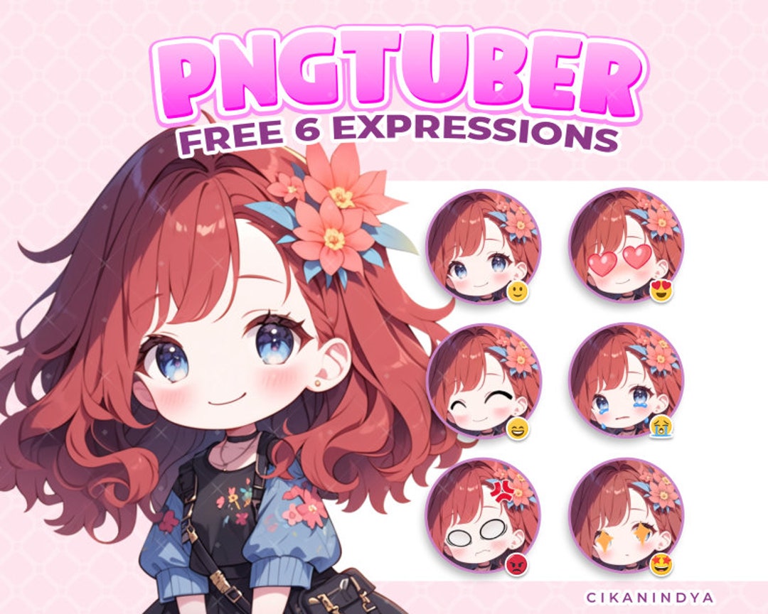 PNG Tuber | Streaming With Style PNG Tuber Girl Bring Cute Bag | 6 ...