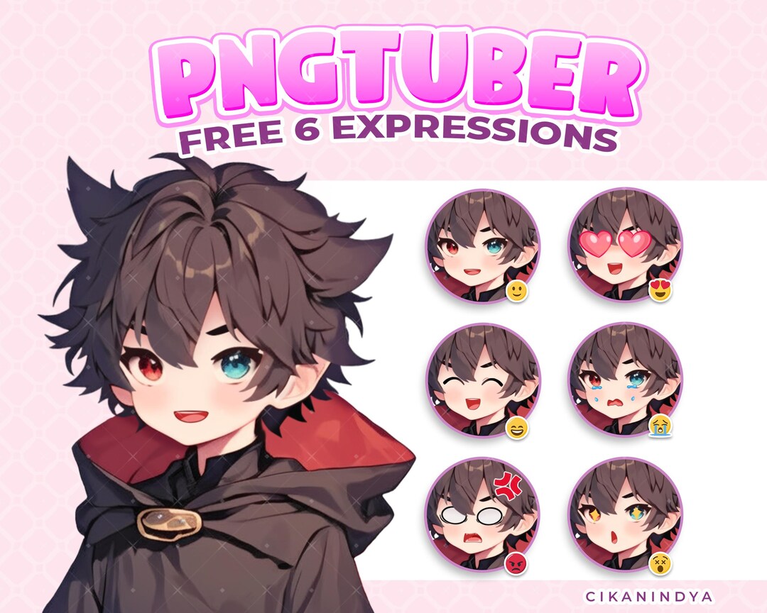 Premade Pngtuber – Mystical Chibi Male Model With Smooth Animations - Etsy