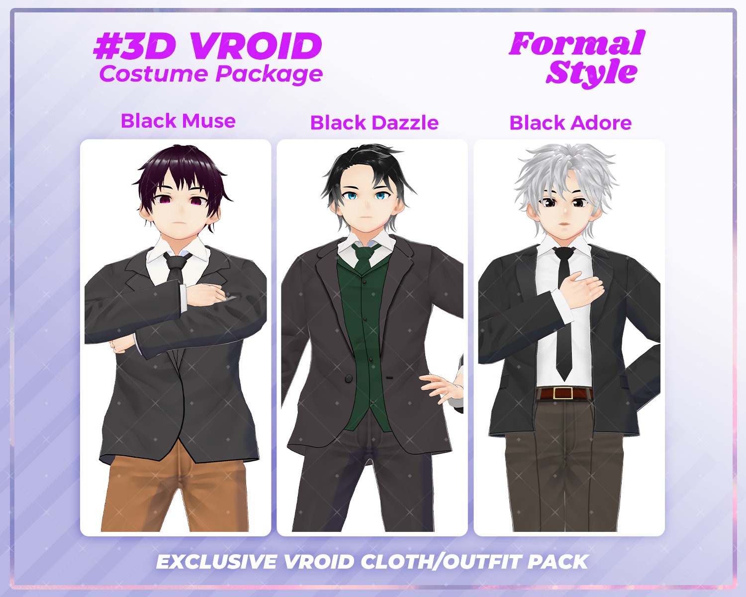 Vroid Clothing Pack 3d Vroid Clothes Cool Clothes Cosplay - Etsy