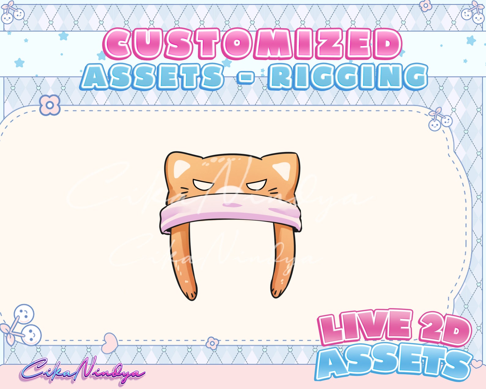 Accessorize Your Vtuber Avatar With Live2d Hat Assets Vtuber Assets ...