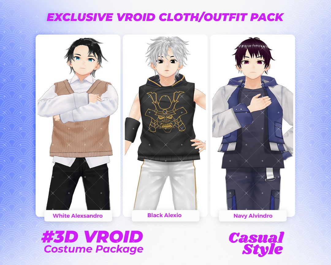 Metro Modern Man 3D Vroid Urban Casual Collection - Vroid Clothing Pack ...