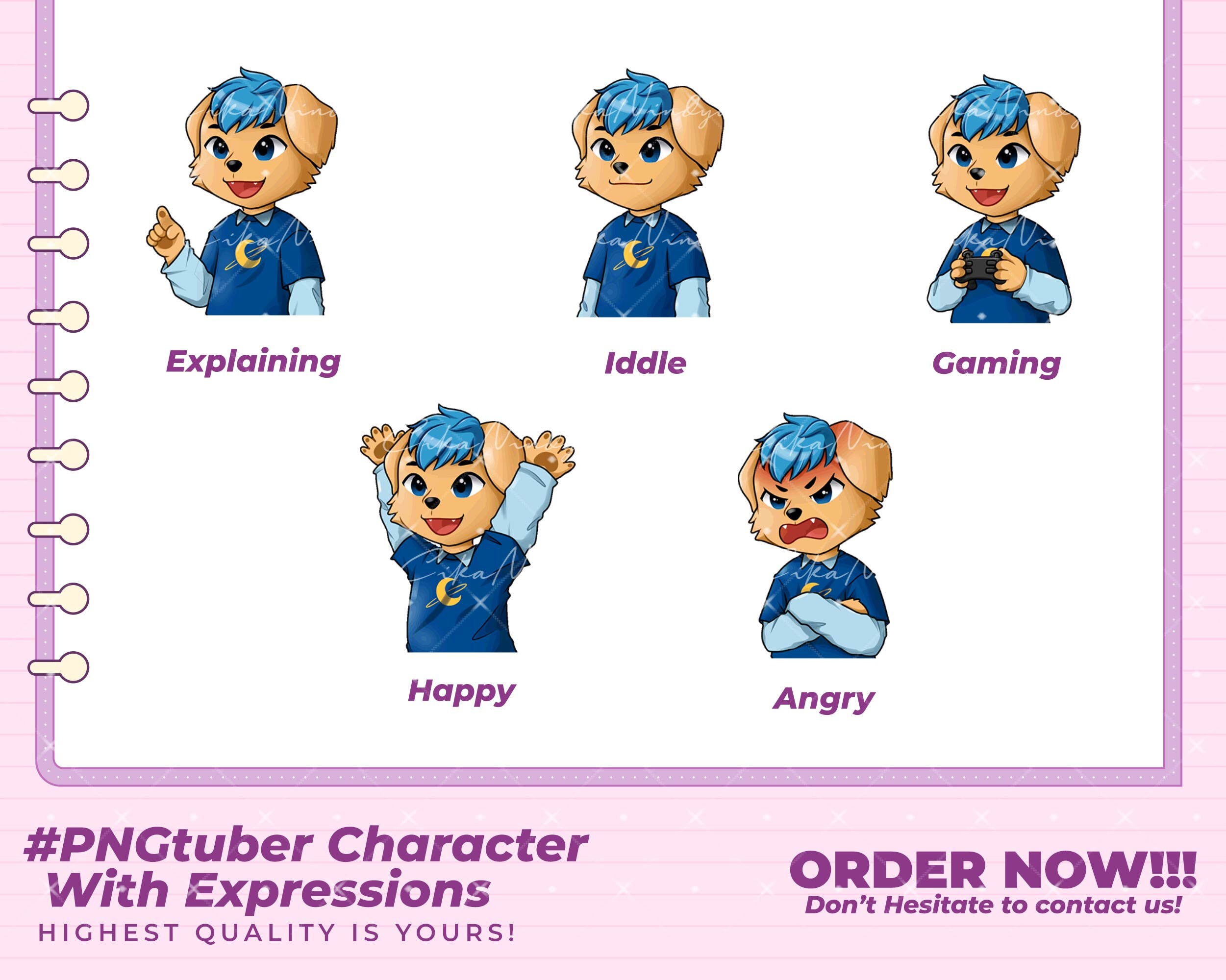 Commission Your Dream Avatar With PNG Tuber Retriever Dog for - Etsy