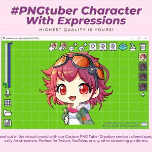 Unique PNG Tuber Nita for Eye-catching Streaming Graphics - Pngtuber Commission, Pngtuber Avatar ...