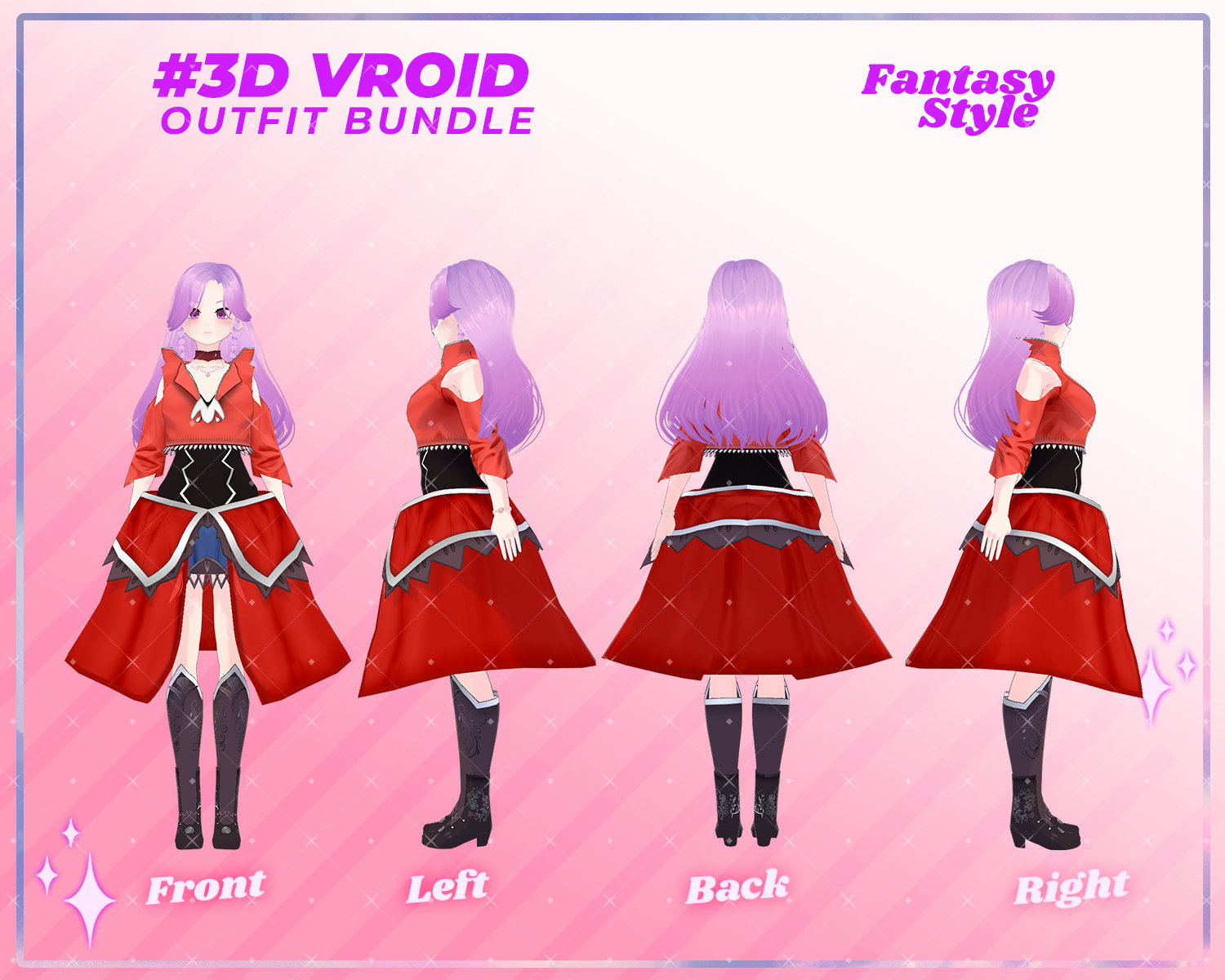 Vroid Clothing Pack Vroid Assets Vroid Outfit Cosplay - Etsy