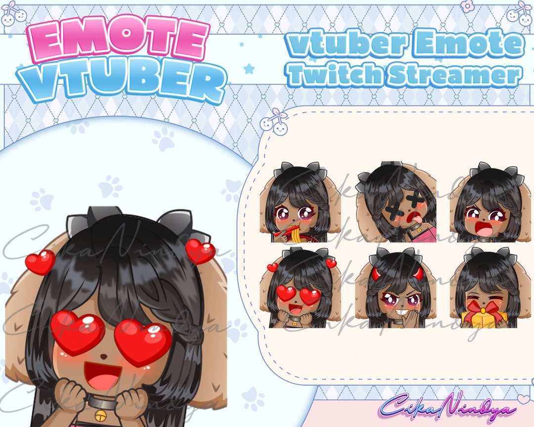 Streamer's Choice Vtuber Emote Girl Furry for Twitch - Emote Commission ...