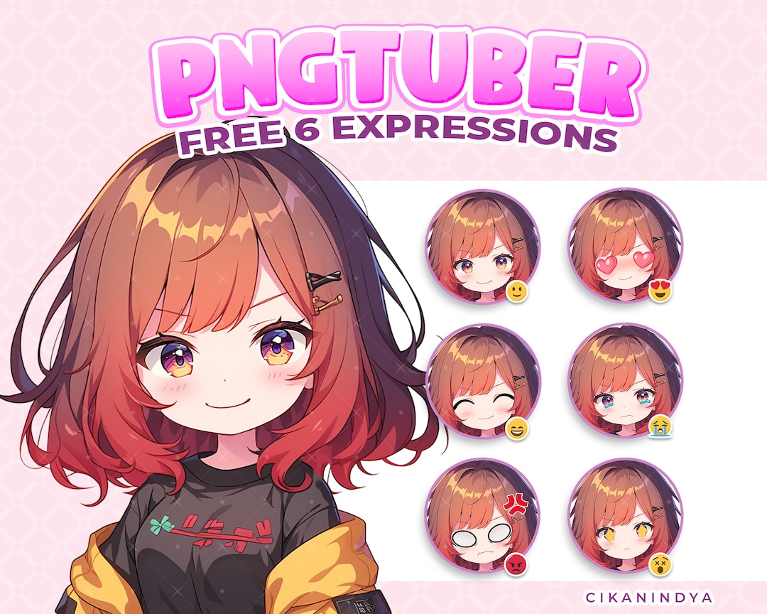 Premade PNG Tuber Avatar: 12 Pose Expressions, Streaming Vtuber - Etsy