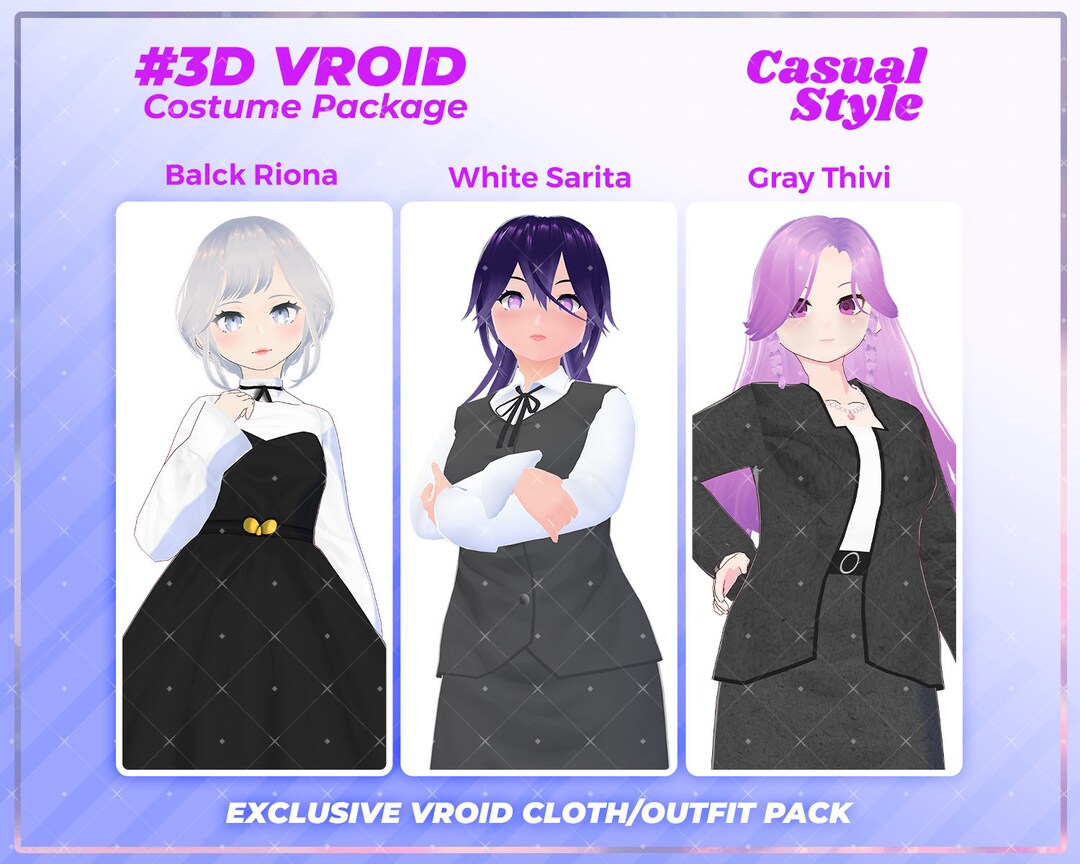 Vroid Clothing Pack, 3d, Clothes, Vroid, Cosplay Costume, Costume ...