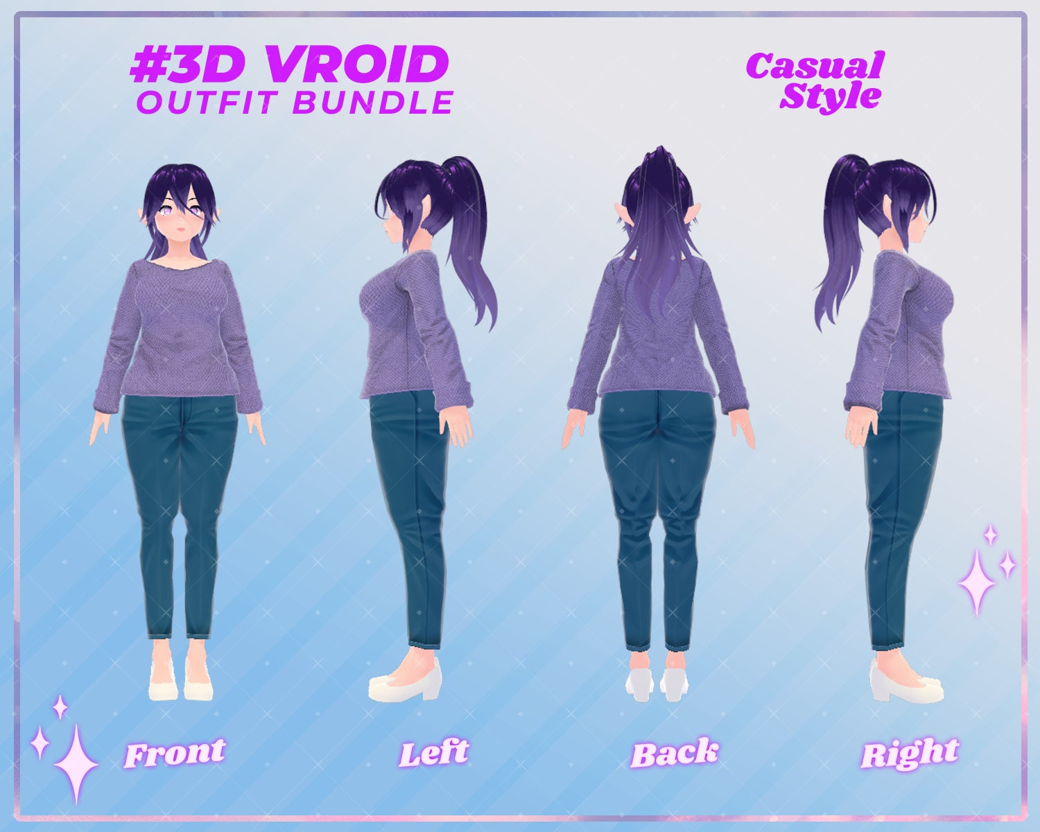 Vroid Clothing Pack Vroid Outfit Cosplay Costume Vroid - Etsy