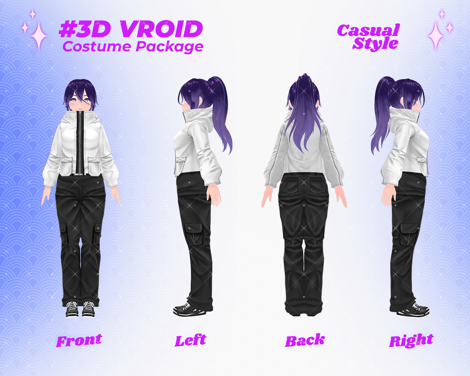 Vroid Clothing Pack, Casual Outfits, Interactive Clothing, Avatar Wear ...