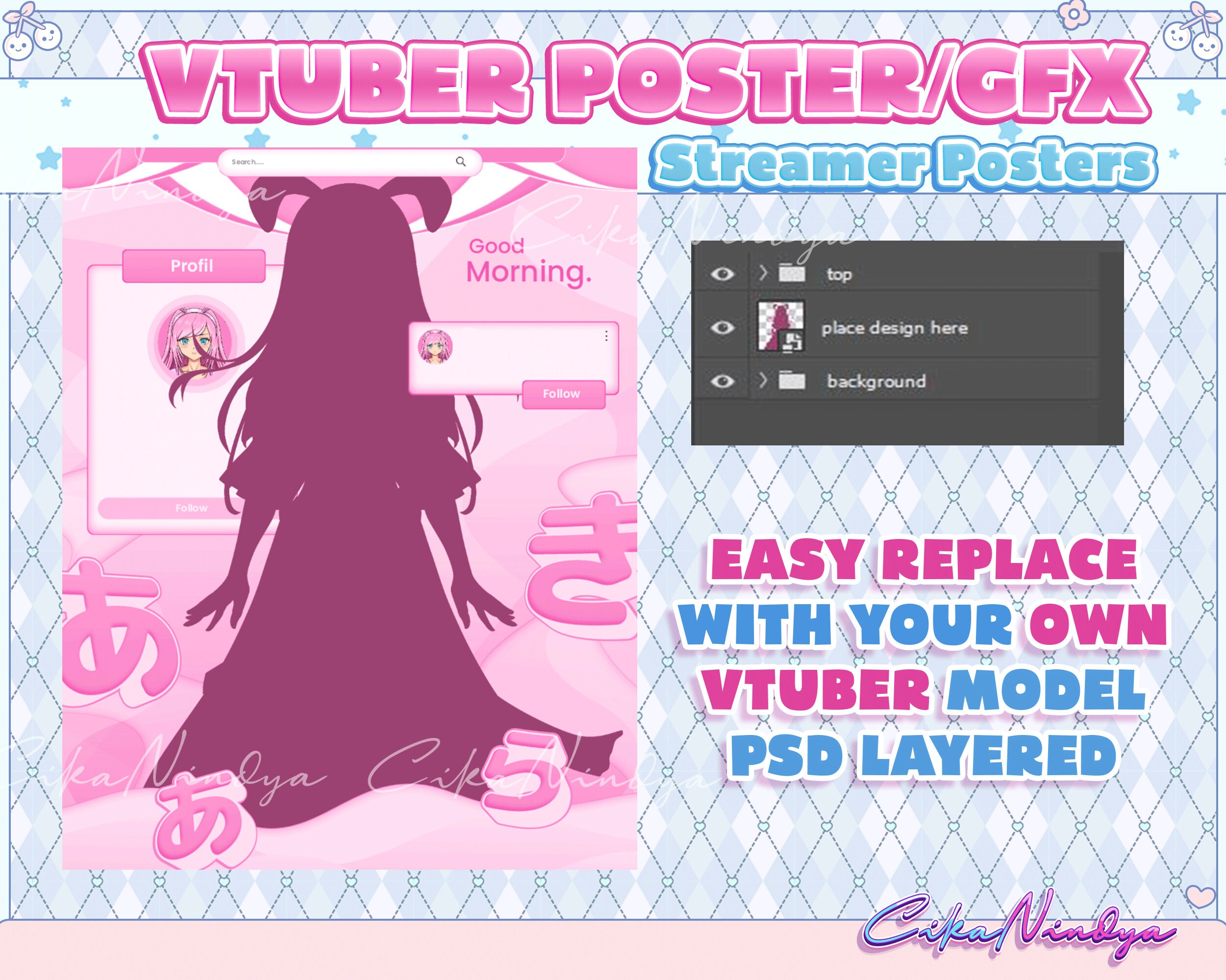 Vtuber Poster Anime Poster Poster Frames Poster Modern - Etsy