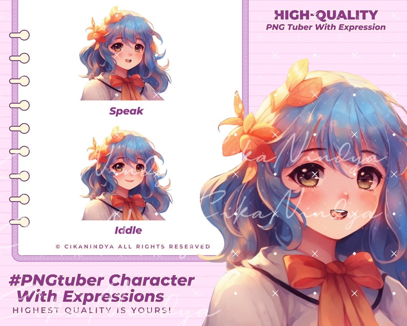 PNG Tuber Png Tuber Twitch Gif Pngtuber Pngtuber Model - Etsy