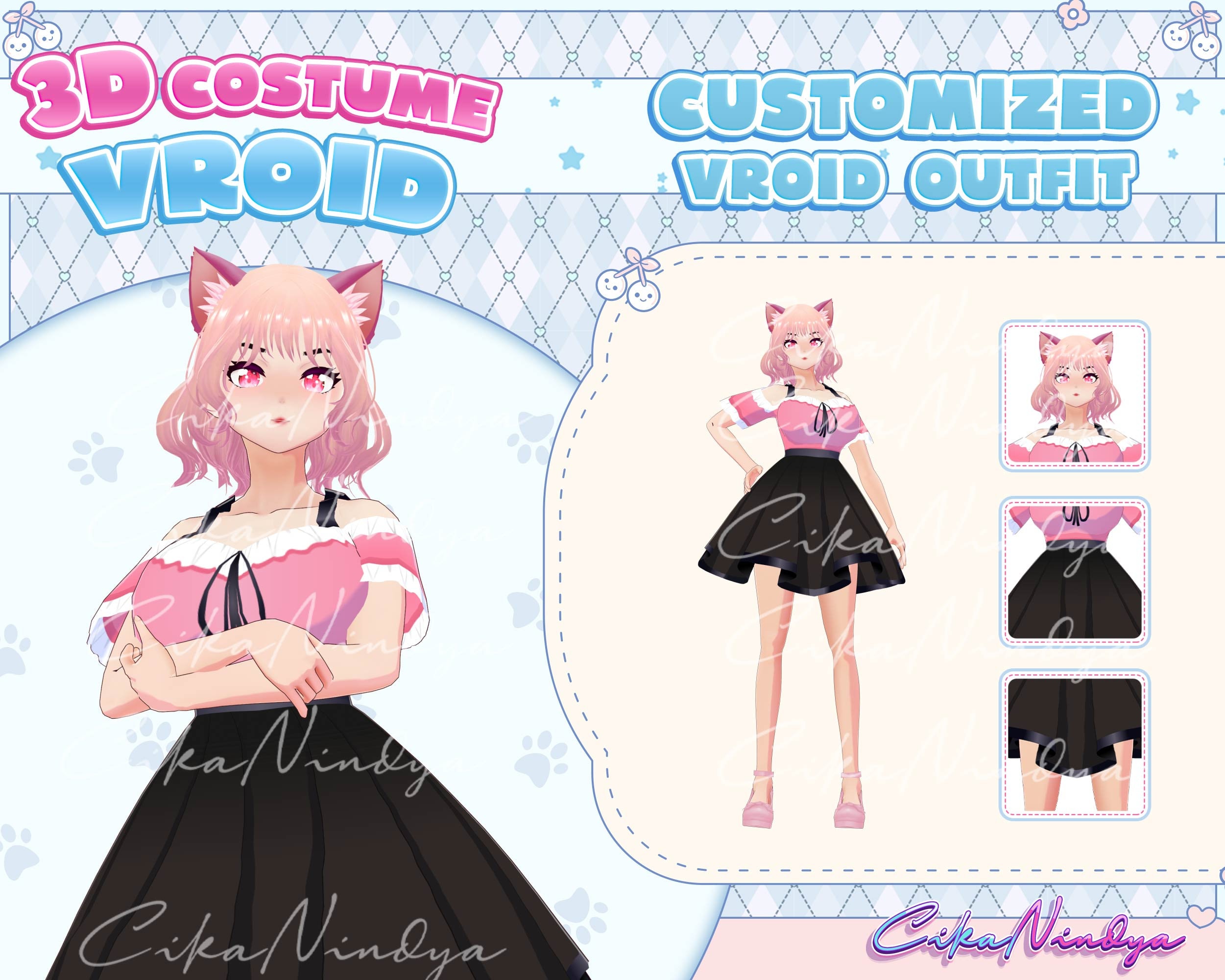 3D Vroid Costume 3d Clothes Vroid Sexy Clothes Cosplay - Etsy