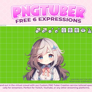 Elegant Girl Pngtuber Model: 12 Pose Expressions for Streaming - Etsy