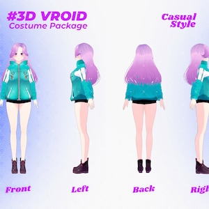 Vroid Clothing Pack, Casual Outfits, Kawaii Clothes, Digital Esports ...