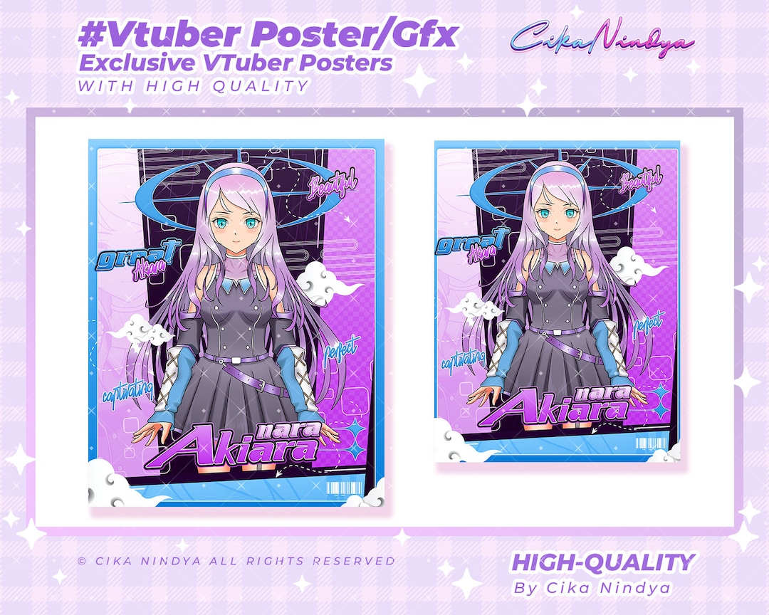 Vtuber Posters, Personalized Design, Content Enhancer, Artistic ...