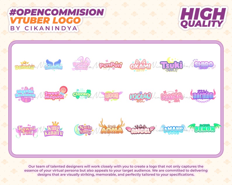 Personalized Chibi Vtuber Logo Design Chibi Logo Design - Etsy